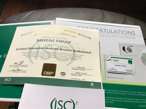 Received Renewed Certificate Of Cissp Xiong Hui Lins Personal Page