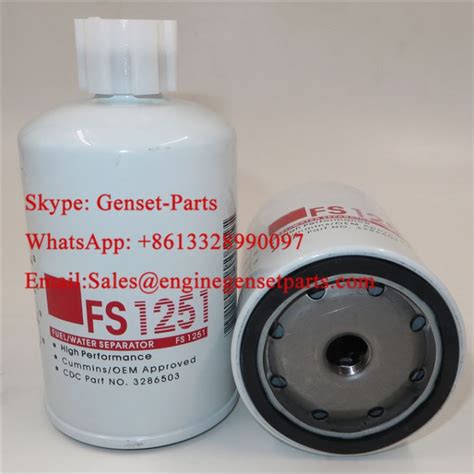 Fleetguard Fs1221 Cross Reference Fs1276 Fs1251 Mann Wk842 Fuel Water Separator Manufacturers