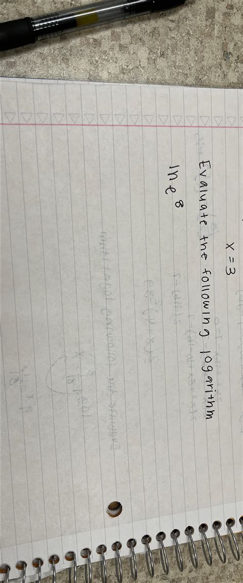 Solved X Evaluate The Following Logarithmlne Chegg Com