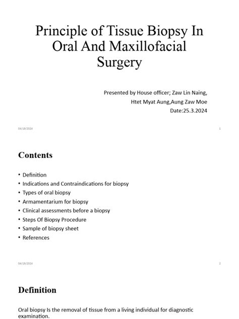 Principle Of Tissue Biopsy In Oral And Maxillofacial Surgery Download
