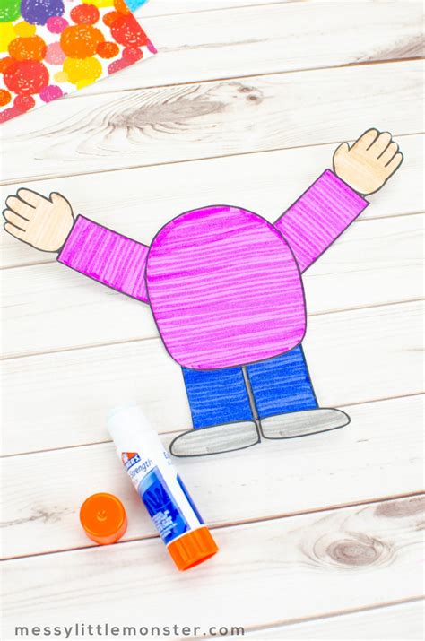 All About Me Back To School Craft Template Included Messy Little
