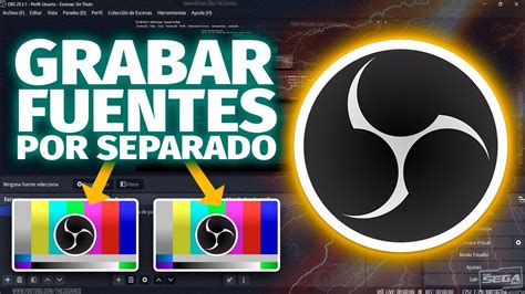 Cómo GRABAR POR SEPARADO en OBS FUENTES Y ESCENAS Source Record