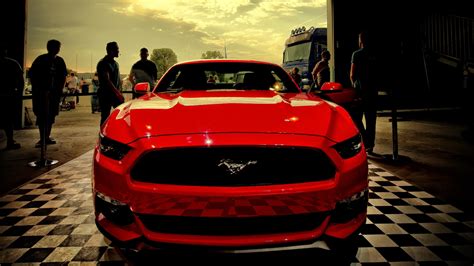 Wallpaper Ford Mustang Red Hd Widescreen High Definition Fullscreen