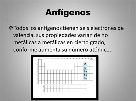 Los Anfígenos O Calcogenos QuÍmica Wikisabio