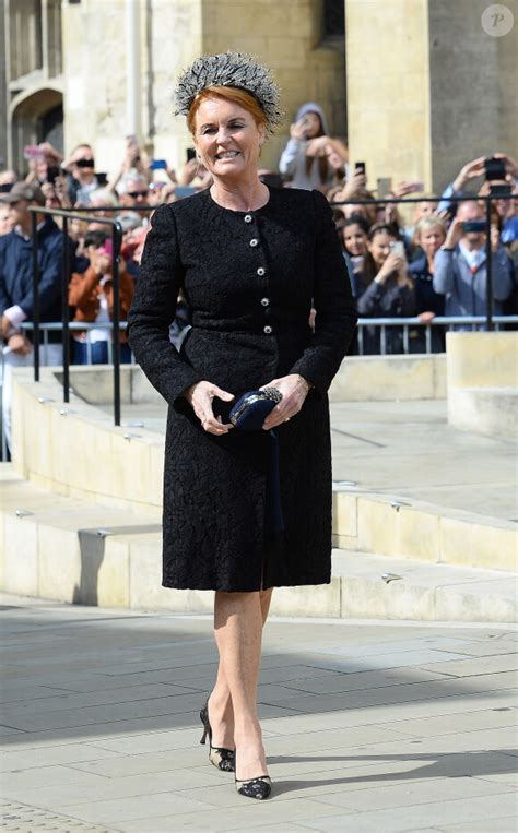 Photo Sarah Ferguson duchesse d York Les invités arrivent au mariage de E Goulding et C
