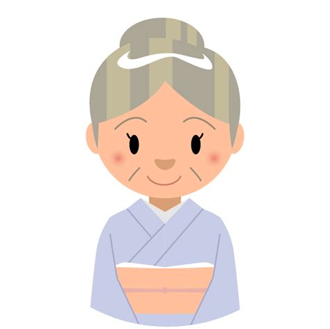 イラスト 浴衣 着物 夏 祭り 女性 おばあちゃん 商用ok フリー素材集「ナイスなイラスト」