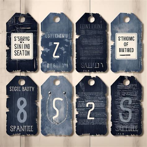 Premium Ai Image Sustainable Denim Tag Card Recycled Denim Fabric