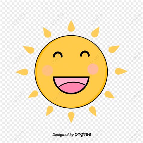 행복한 햇빛 일러스트태양미소만화 Png 일러스트 무료 다운로드 Lovepik