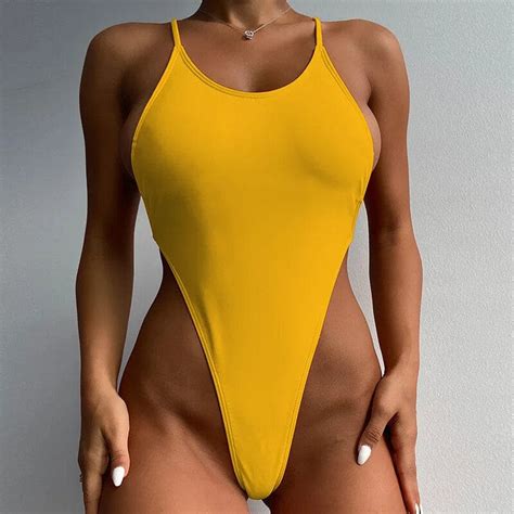 Sexy Thong Monokini High Cut One Piece Swimsuit Sunnybikinis