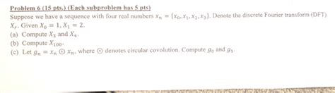 solved problem 6 15 pts each subproblem has 5 pts suppose