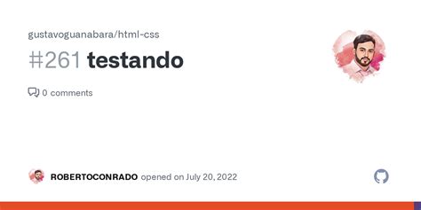 Testando Issue 261 Gustavoguanabara Html Css GitHub