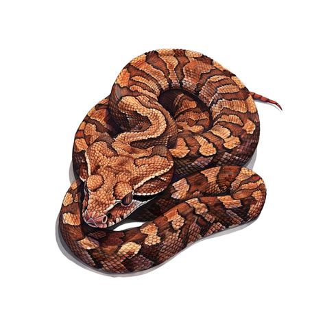 Closeup Of A Coiled Python With Intricate Scales And A Captivating Gaze Premium Ai Generated Psd