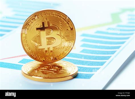 Bitcoin And Chart Stock Photo Alamy