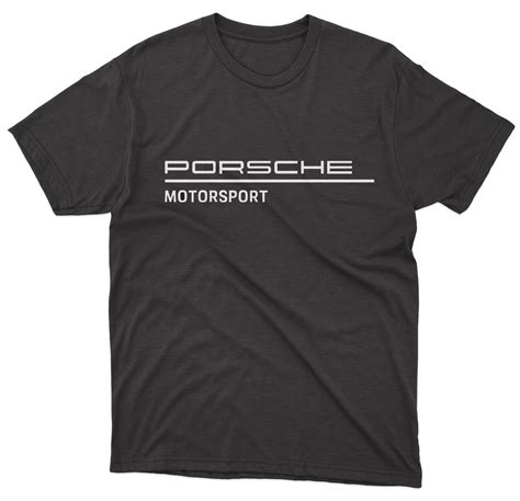 Porsche Motorsport Black T Shirt Unisex 100 Cotton S M L