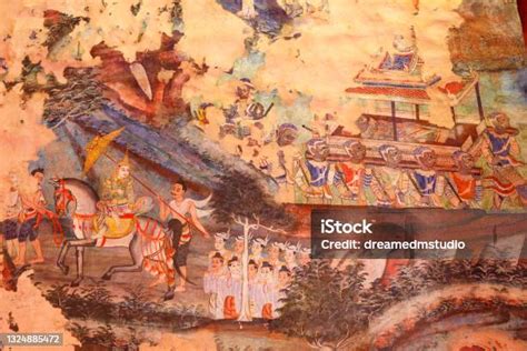 태국 치앙마이의 왓 프라 싱 와라마하비한에서 치앙마이 역사에서 벽화 0명에 대한 스톡 사진 및 기타 이미지 0명 5월