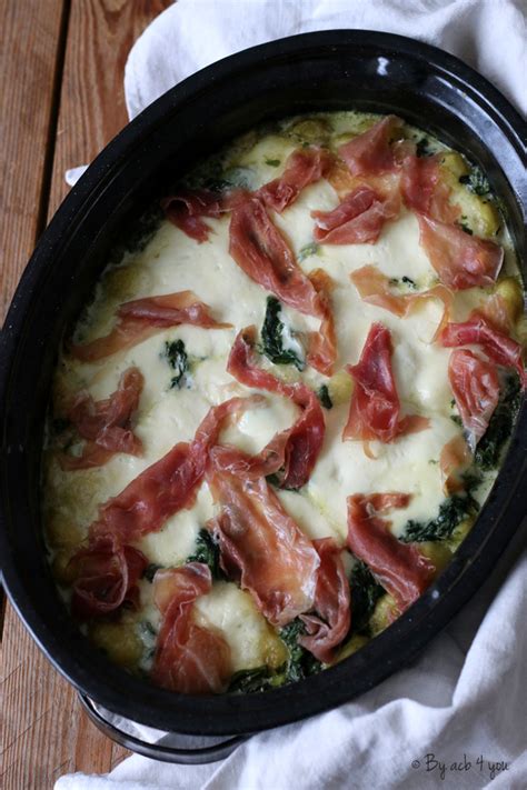 Gnocchi aux épinards gratinés à la mozzarella