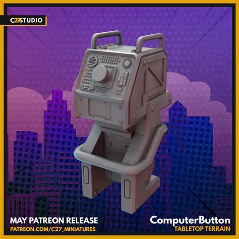 Computer Button 3d Print Model Download Free