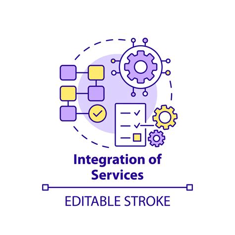 Integration Of Services Concept Icon Complex System Maas Concept