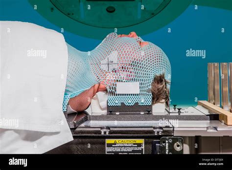 Male Cancer Under A Linear Accelerator Or Linac Receiving Radiation