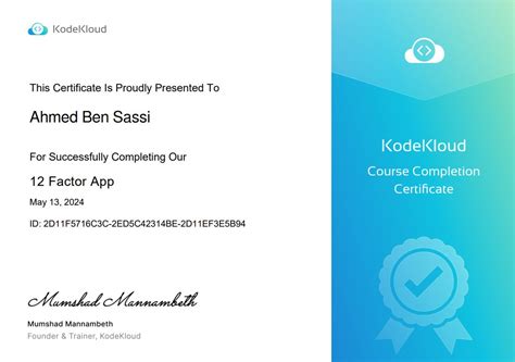 Ben Sassi Ahmed On Linkedin 12factorapp Devops Kodekloud E5demha