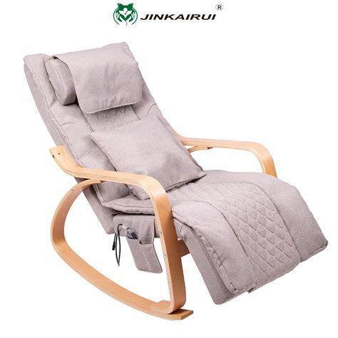 Jinkairui Wood Rocking Chair Electric Massage Chair Full Body Massager