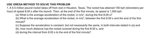 Answered Use Gresa Method For The Solution 1 A Bartleby