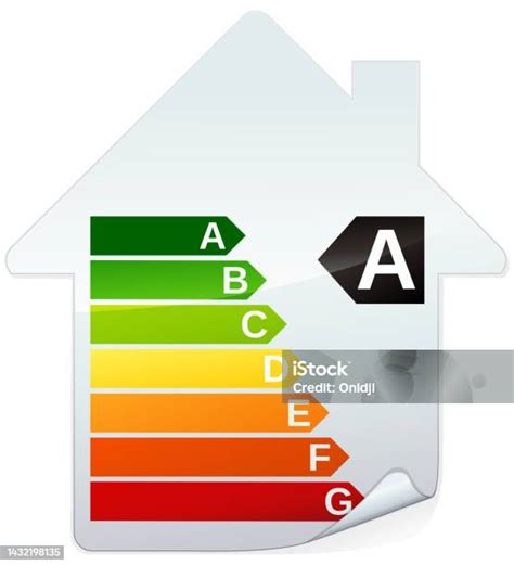 Class A Building Energy Efficiency Sticker Stock Illustration