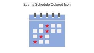 Events Schedule Colored Icon In Powerpoint Pptx Png And Editable Eps Format Presentation