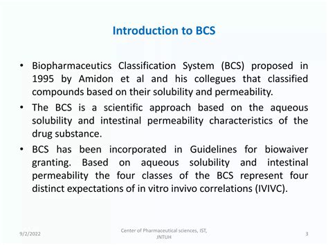 Bcs Guideline For Solubility And Dissolution Pptx
