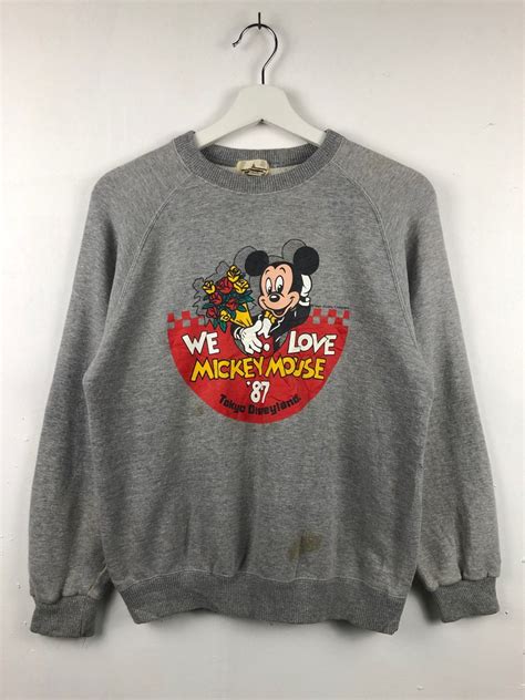 Vintage Tokyo Disneyland Mickey Mouse Sweatshirt Mens Fashion Tops