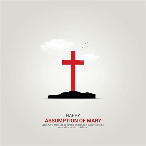 Assumption Of Mary Crative Ads Design Assumption Of Mary Icon Isolated On Template For
