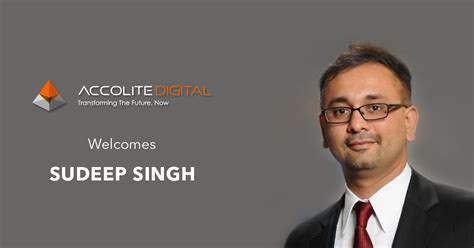 Accolite On Linkedin Were Excited To Welcome Sudeep Singh At Accolite