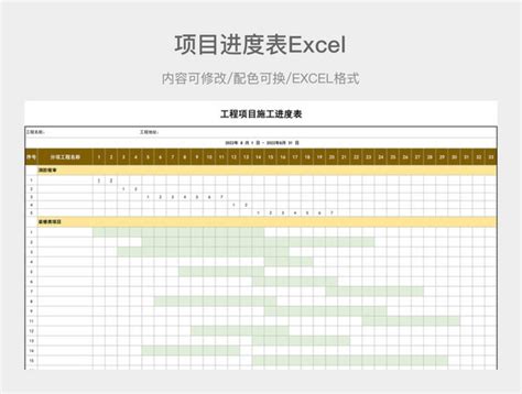 黄褐色简约项目进度表 515ppt