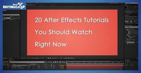 20 after effects tutorials you should watch right now