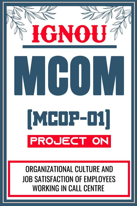 Download Ignou Mcom Project Synopsis Mcop 01