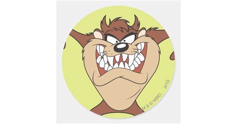 Taz™ Posing 15 Classic Round Sticker Zazzle