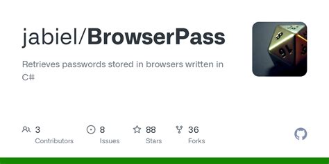 Github Jabiel Browserpass Retrieves Passwords Stored In Browsers Written In C