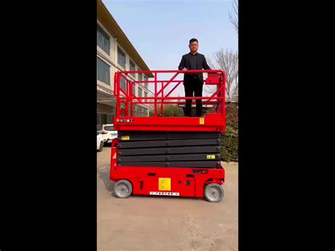 M Self Propelled Electric Mobile High Altitude Work Platform Lifting Equipment Shear Lift