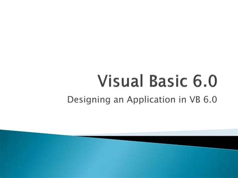 Ppt Visual Basic 60 Powerpoint Presentation Free Download Id4528096
