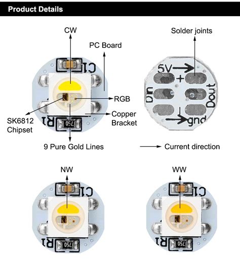WS B SK Addressable RGB SMD LED