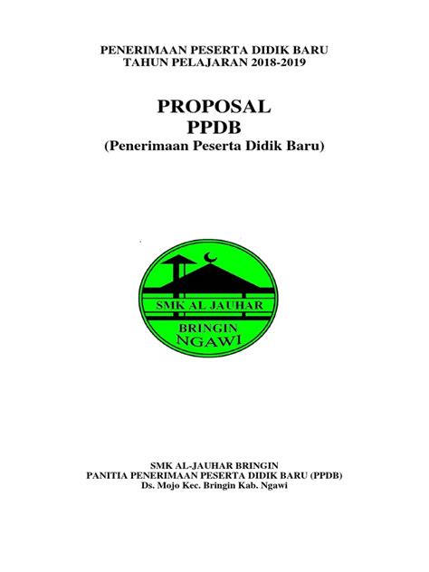 Contoh Proposal Ppdb Pdf