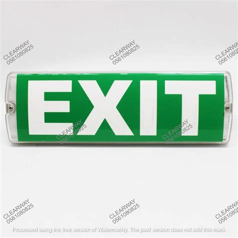 EMERGENCY EXIT LIGHT WALL MOUNTED TYPE MORE IMAGES