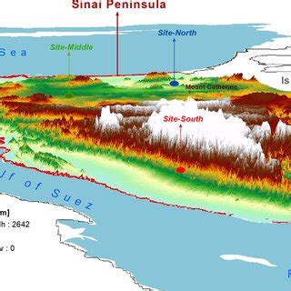 The Location Of The Sinai Peninsula Sip In Northeastern Egypt With