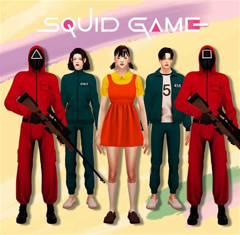 Sims 4 Squid Game Happy Halloween Tracksuitmask Man Sims 4 Squid