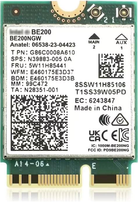 Wifi 7 Killer Series For Intel Be1750x Upgraded Be200 Wi Fi 7 Card Gaming Wifi