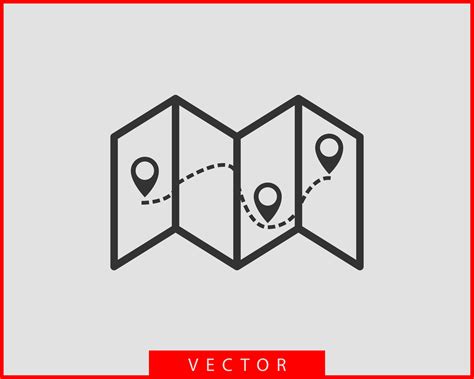 Map Icons Marker Pointer Pin Location Vector Icon GPS Navigation Symbol Vector Art