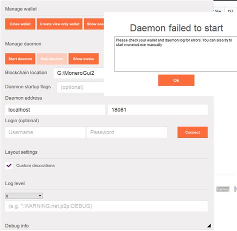 Daemon Failed To Start · Issue 890 · Monero Projectmonero Gui · Github