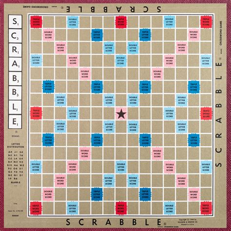 Printable Scrabble Board Game Digital Art For Game Room Playroom