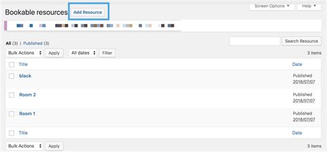 Resources In Bookings Documentation WooCommerce