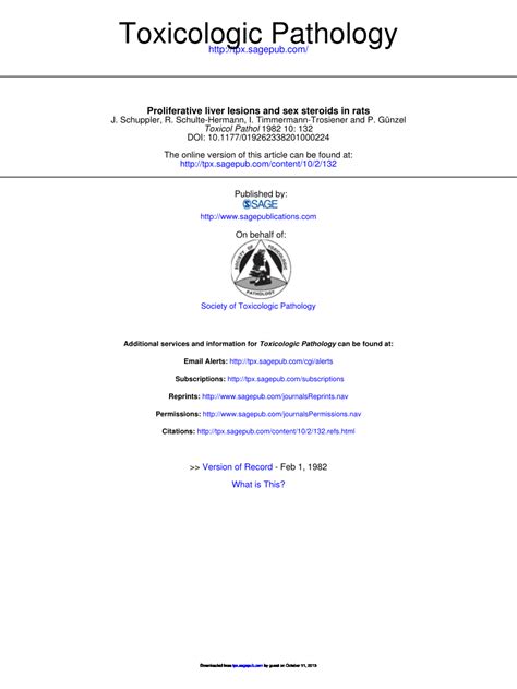 Pdf Proliferative Liver Lesions And Sex Steroids In Rats